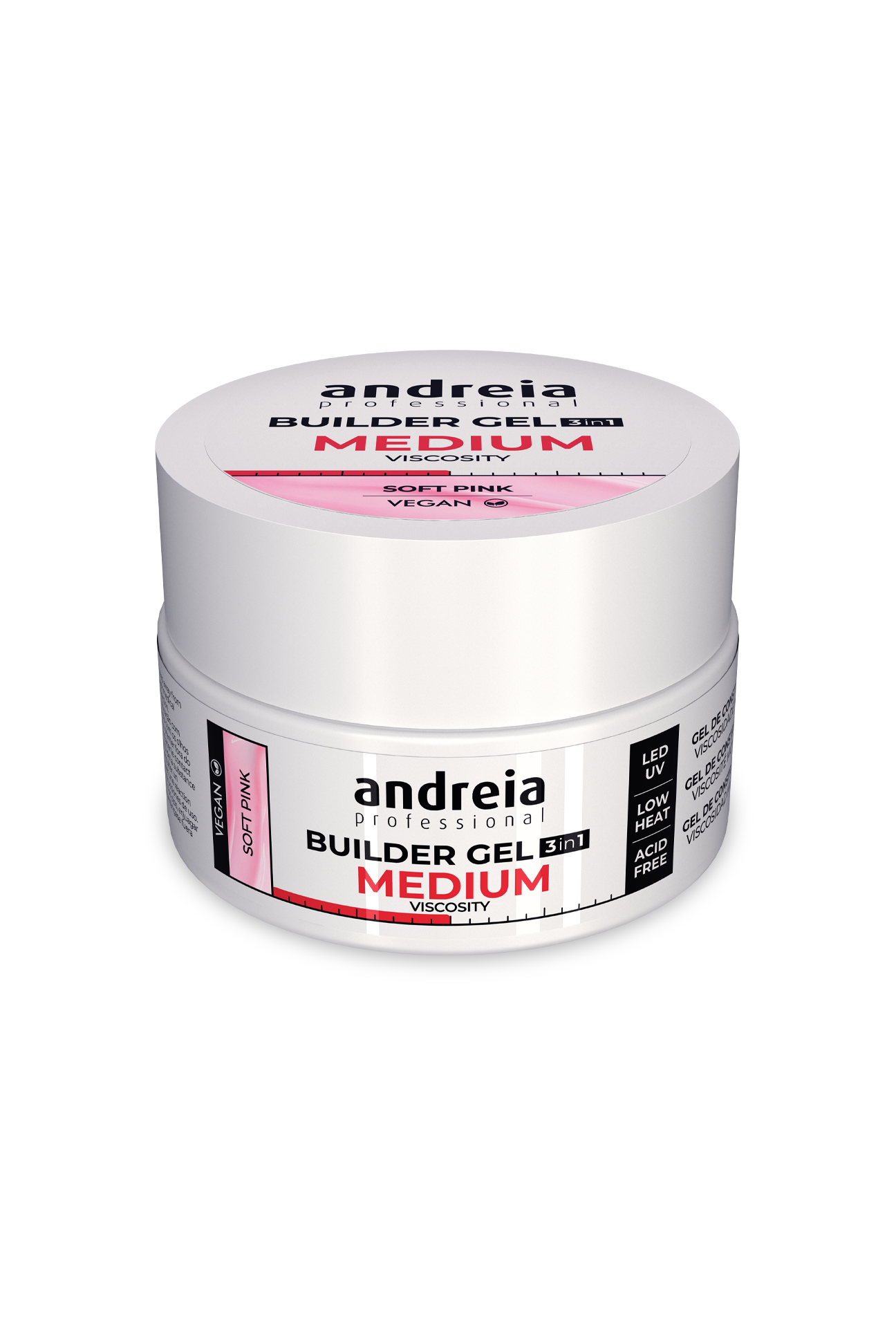 Builder Gel 3 in 1 - Soft Pink (Medium viscosity) – Andreia Professional