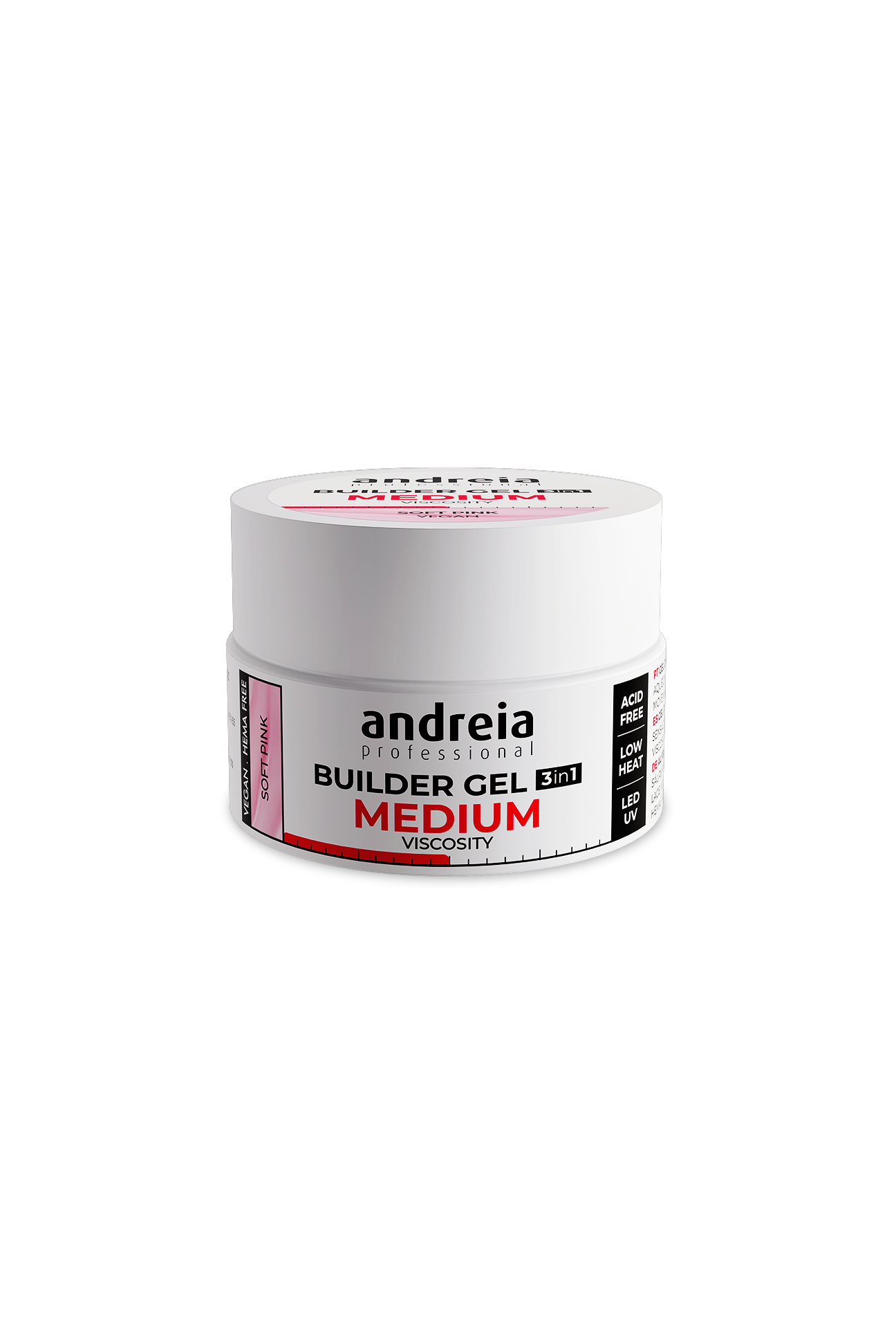 Builder Gel 3 in 1 - Soft Pink (Medium viscosity) – Andreia Professional
