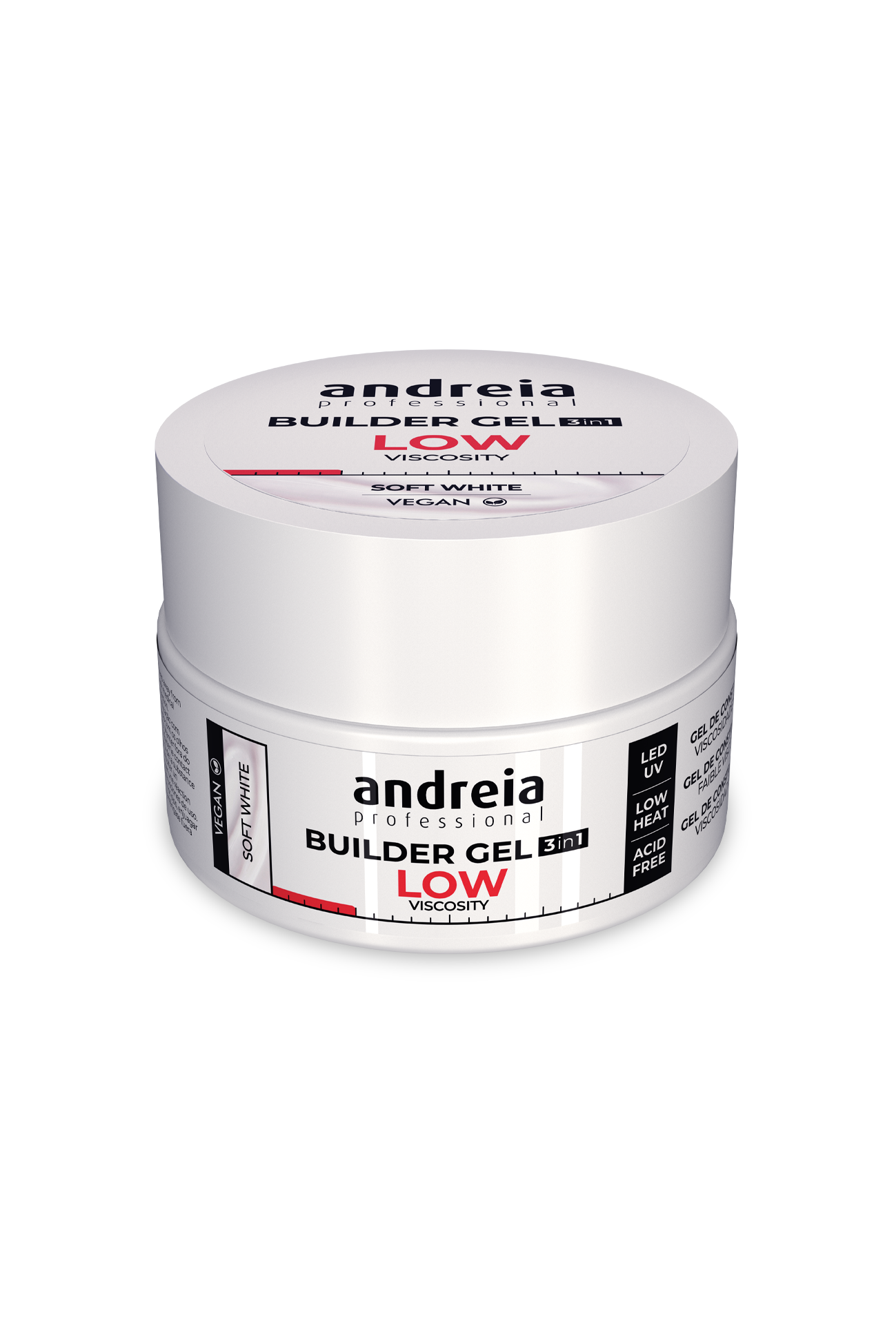 Builder Gel 3 in 1 - Soft White (Low viscosity) – Andreia Professional