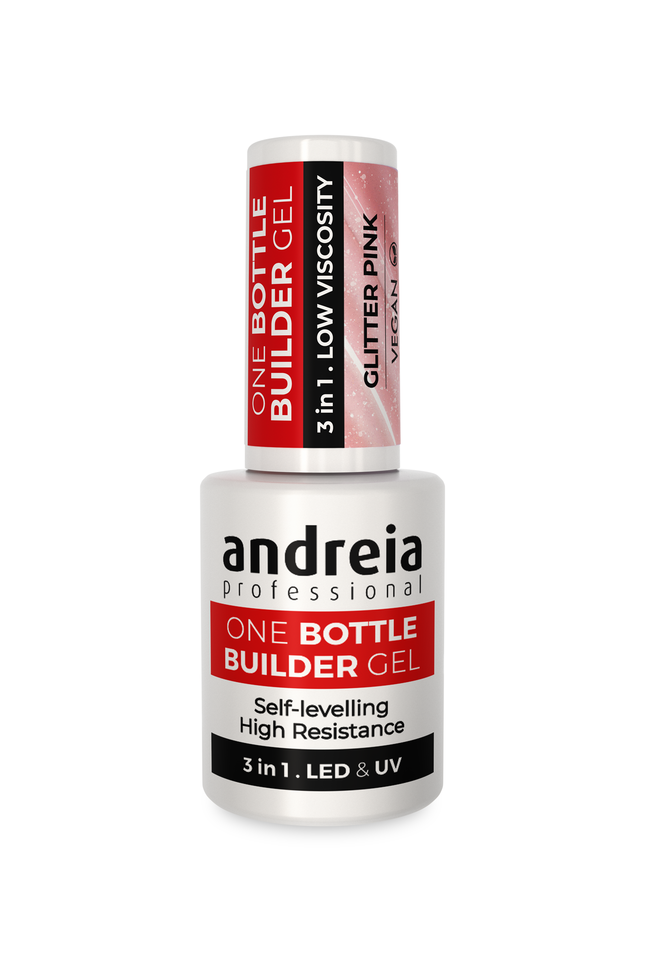 One Bottle Builder Gel 3 in 1 - Glitter Pink (Low Viscosity) – Andreia ...